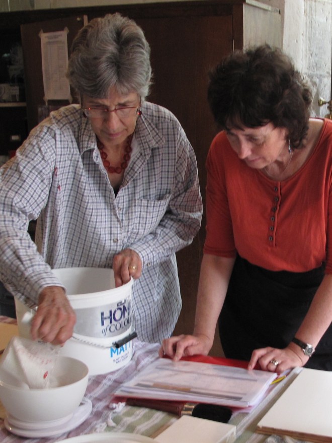 Gessoing Icon Boards | Icon Diploma Student