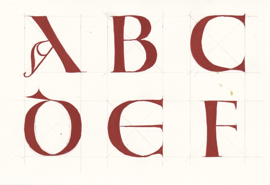 Lettering for Western Iconography | Icon Diploma Student