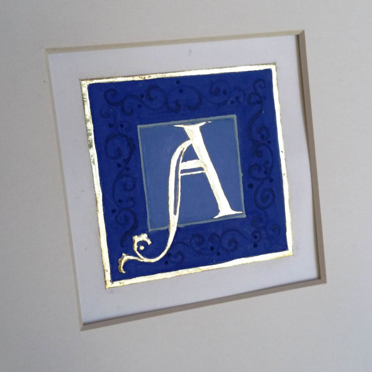 Lettering for Western Iconography | Icon Diploma Student